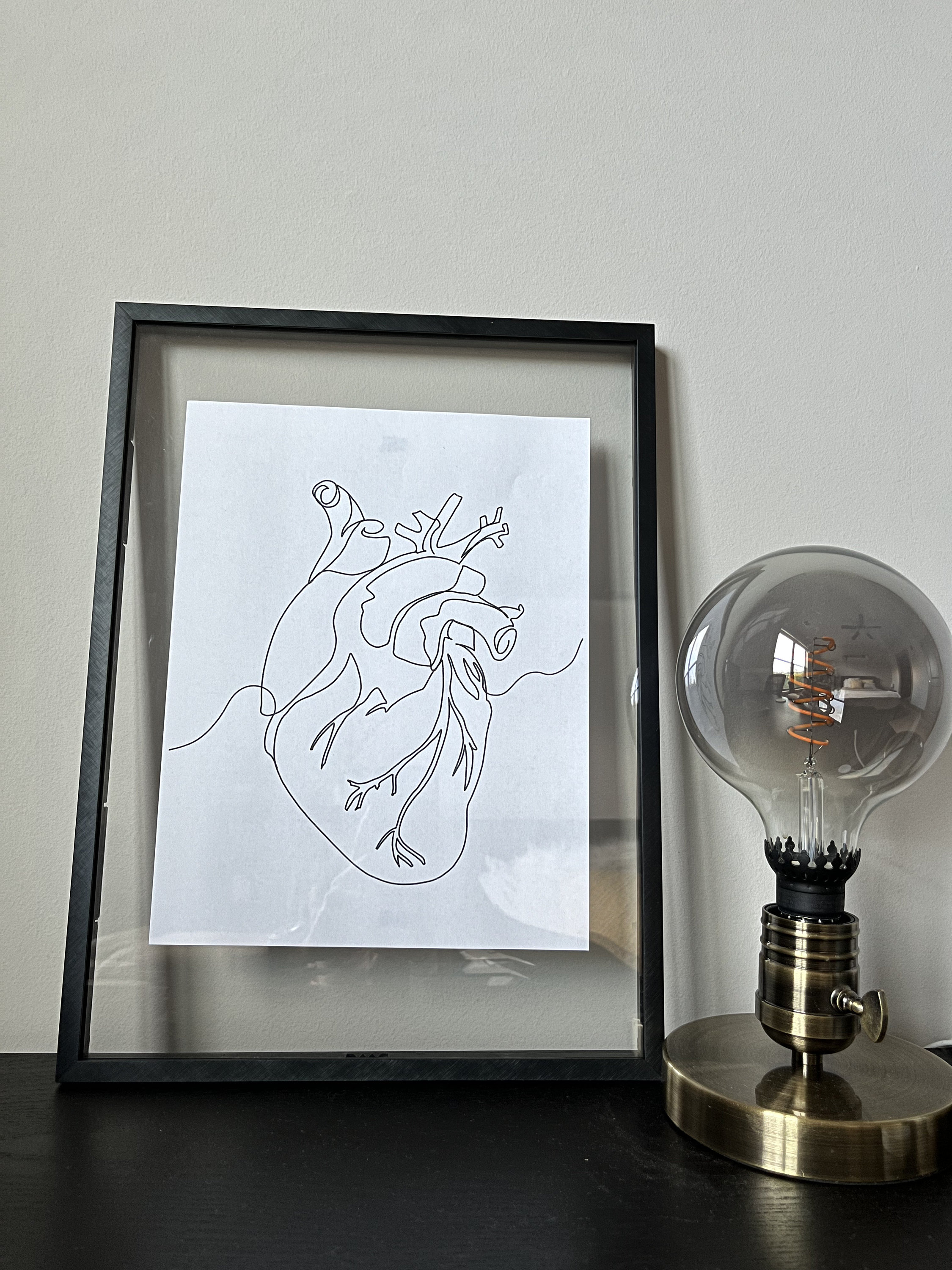 Minimalist Line Art Anatomical Heart Digital Download - Etsy Canada