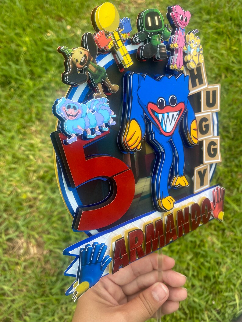 Huggy Wuggy Cake Topper/ Monster Cake Topper/kids Party Supplies - Etsy