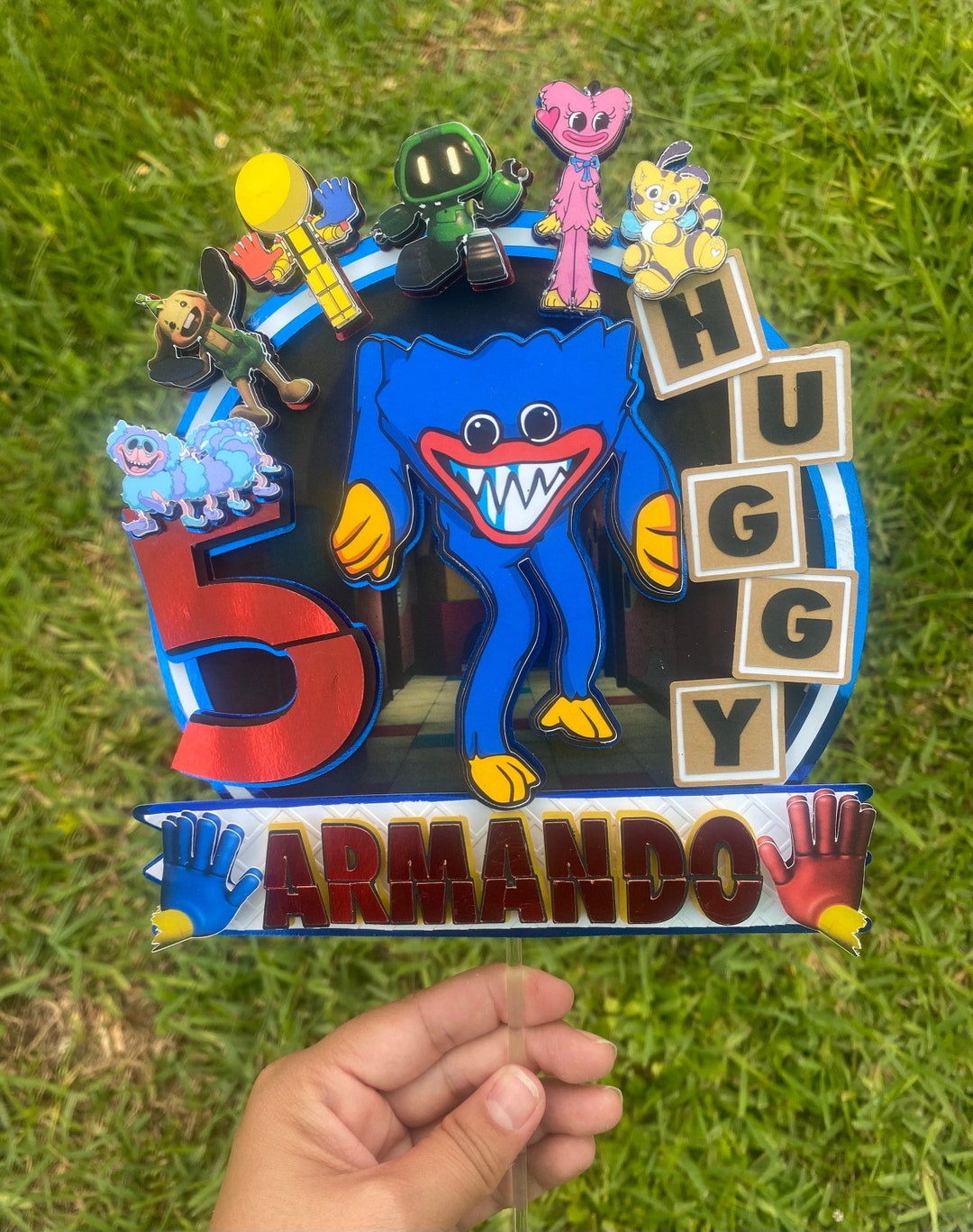 Huggy Wuggy Cake Topper/ Monster Cake Topper/kids Party Supplies - Etsy