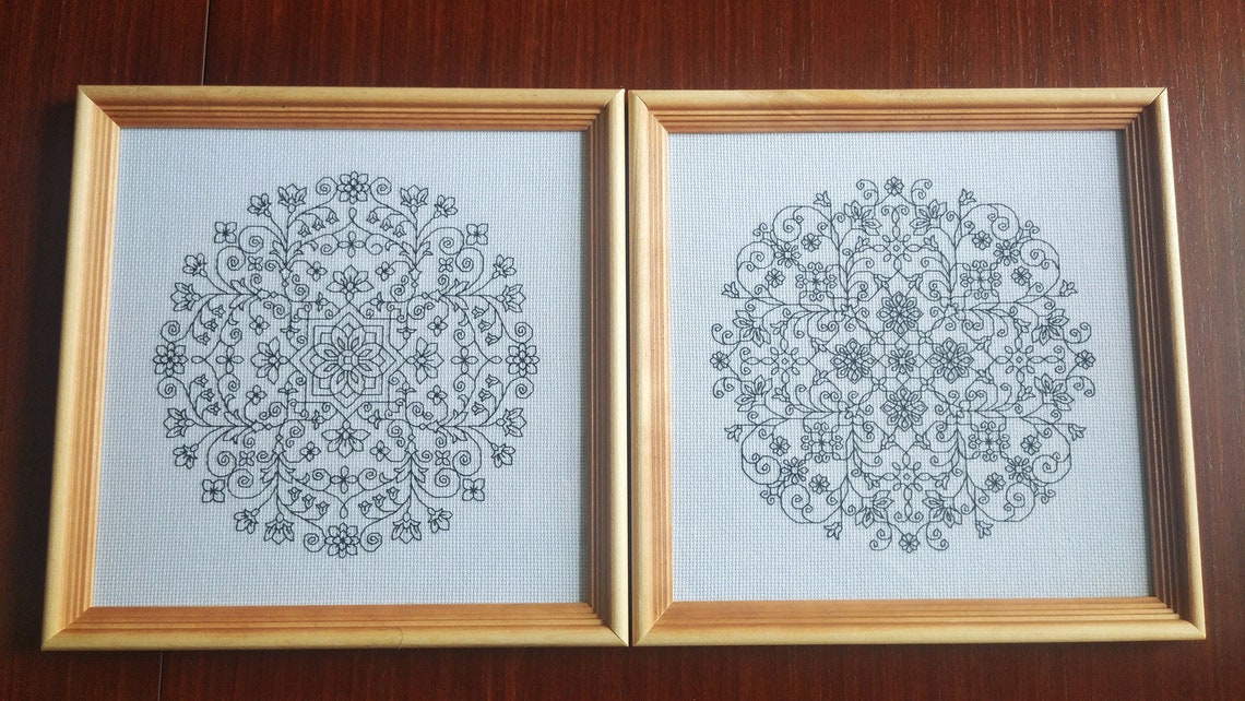 Blackwork Lace 20 – Blackwork Pattern, Needlepoint Pattern Digital ...