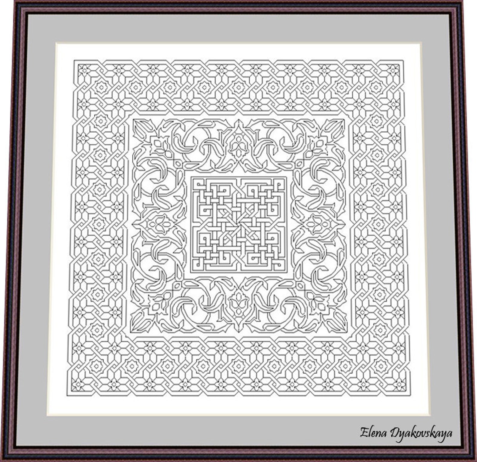 Blackwork Lace 22 Blackwork Pattern Needlepoint Pattern - Etsy