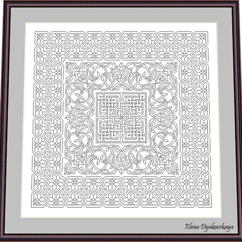 Blackwork Lace 22 Blackwork Pattern Needlepoint Pattern - Etsy