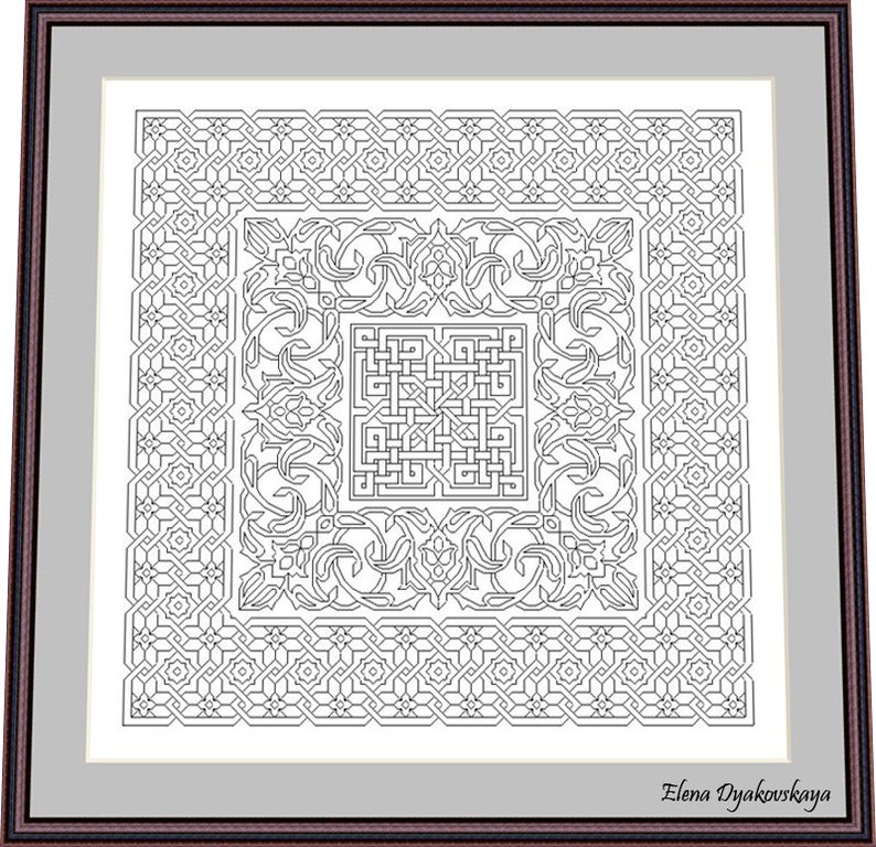 Blackwork Lace 22– Blackwork Pattern, Needlepoint Pattern Digital – PDF ...