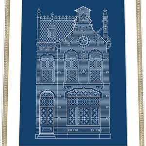 Blackwork House - Black Work Pattern, Needlepoint Pattern Digital – PDF ...