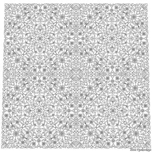 Blackwork Lace 1 – Black Work Pattern, Needlepoint Pattern Digital ...
