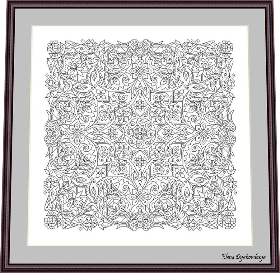 Blackwork Lace26 Blackwork Pattern Needlepoint Pattern - Etsy