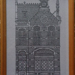 Blackwork House - Black Work Pattern, Needlepoint Pattern Digital – PDF ...