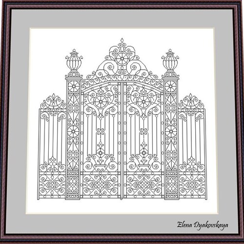 Snowflakes Blackwork Pattern Needlepoint Pattern Digital - Etsy