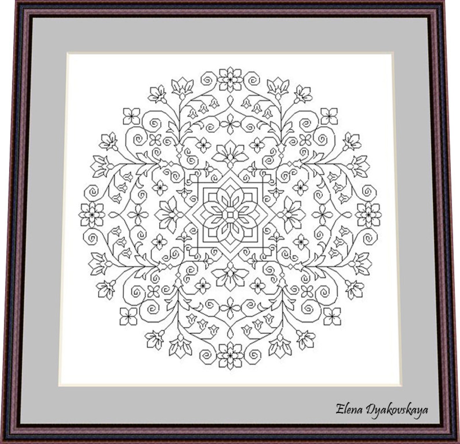 Blackwork Lace19 Blackwork Pattern Needlepoint Pattern - Etsy
