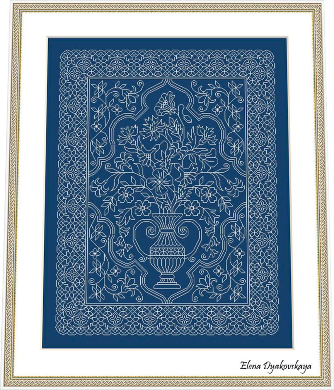 Blackwork Lace 21 Blackwork Pattern Needlepoint Pattern - Etsy