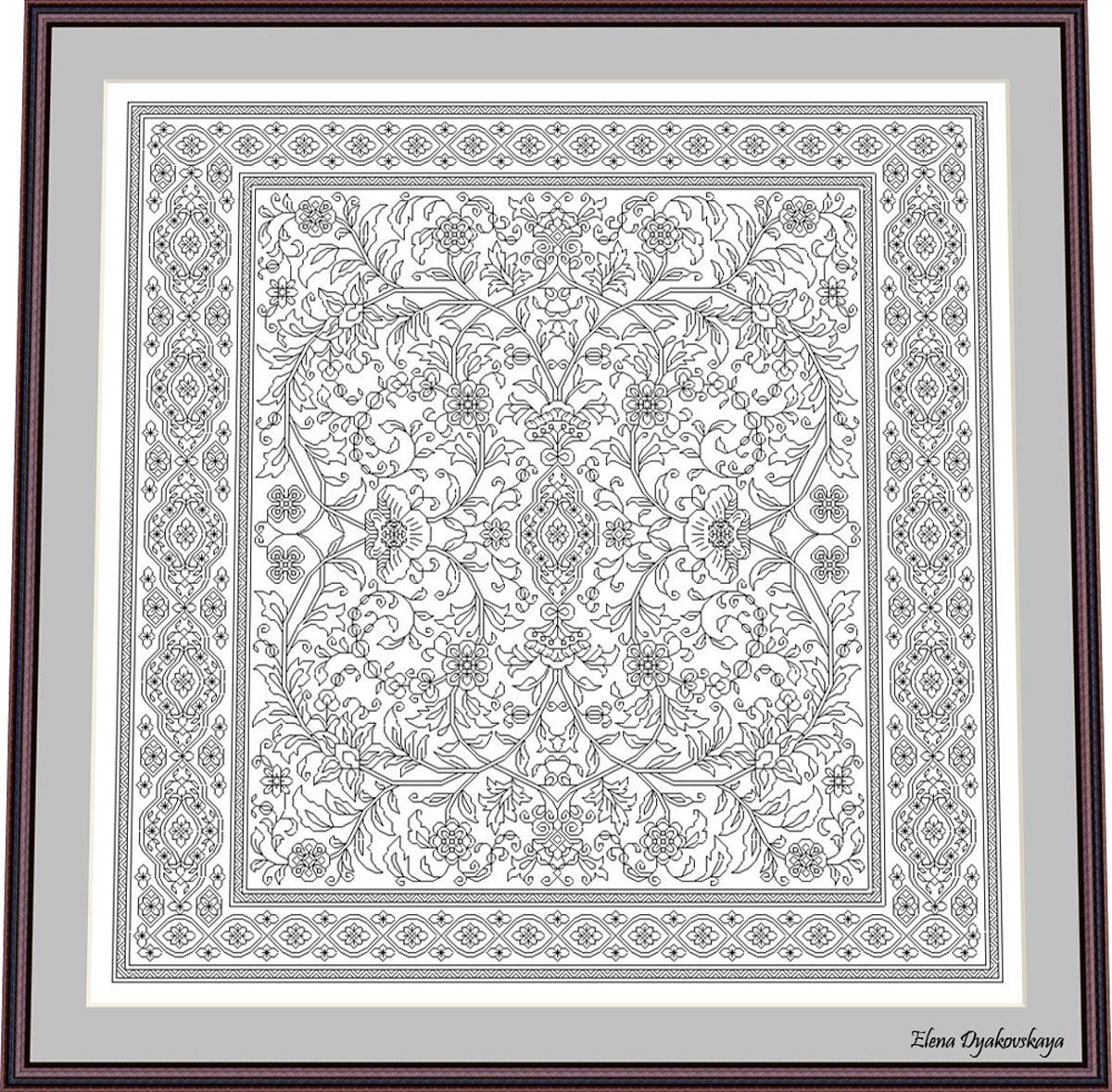 Blackwork Lace12– Blackwork Pattern, Needlepoint Pattern Digital – PDF ...