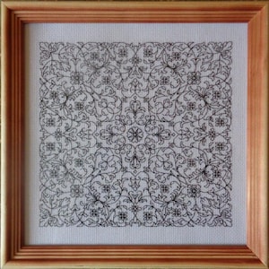 Blackwork Lace 1 – Black Work Pattern, Needlepoint Pattern Digital ...