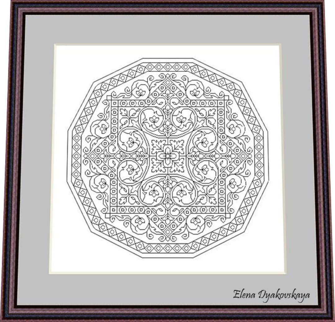 Blackwork Plate 1 Blackwork Pattern Digital PDF, Instant Download - Etsy