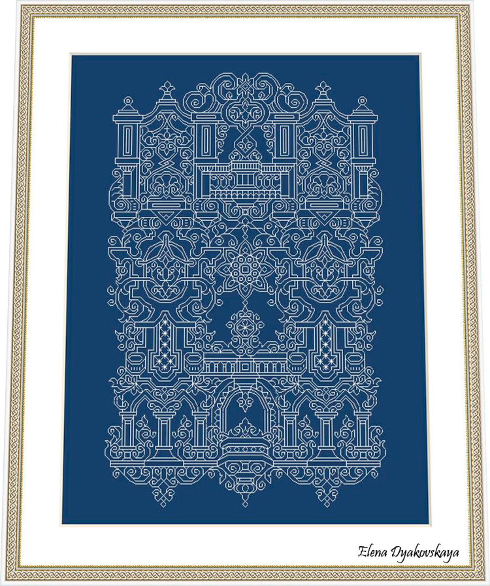 Antique Book Cover Lace 4 Blackwork Pattern Needlepoint - Etsy