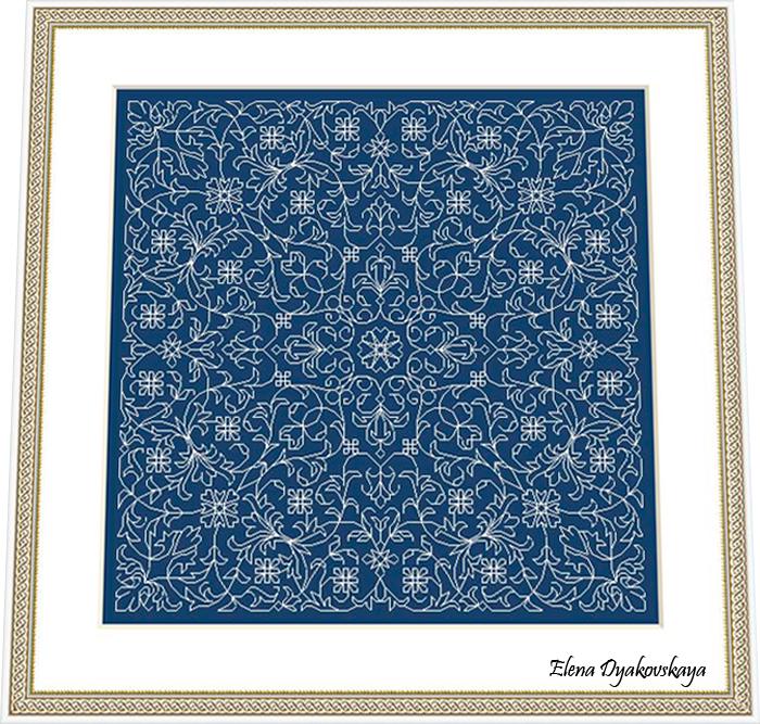 Blackwork Lace 1 – Black Work Pattern, Needlepoint Pattern Digital ...