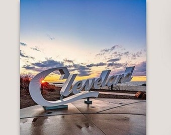 Cleveland Script Wall Sign - Etsy