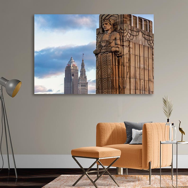 Cleveland Guardian | Cleveland Skyline | Guardians | MLB | Baseball ...