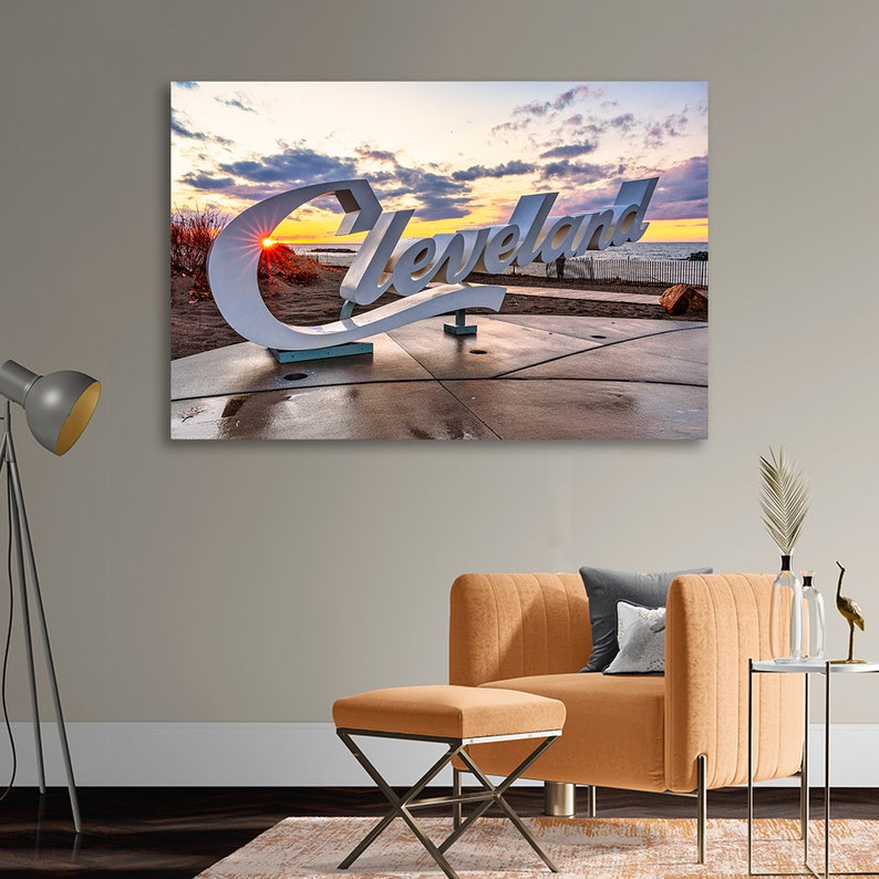 Cleveland Script Sign - Euclid Beach, - Etsy