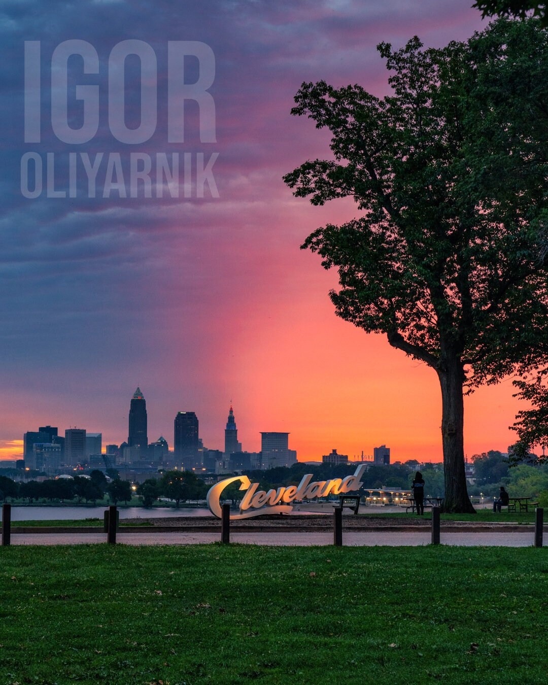 Fiery Sunset Over Cleveland, OH (fine Art Print) - Etsy