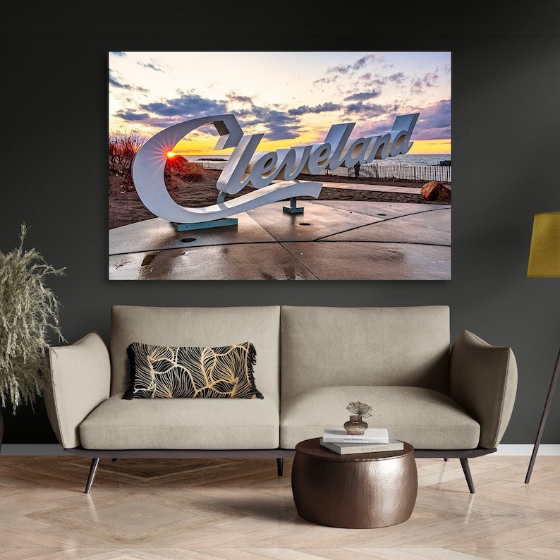 Cleveland Script Sign - Euclid Beach (horitzontal) | Cleveland Sunset ...