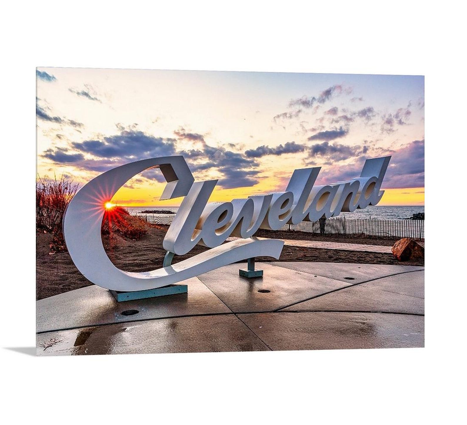 Cleveland Script Sign - Euclid Beach, - Etsy