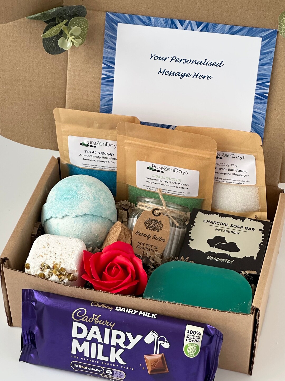 PERSONALISED MENS GIFT Hamper for Him Pamper Box for Men Birthday ...