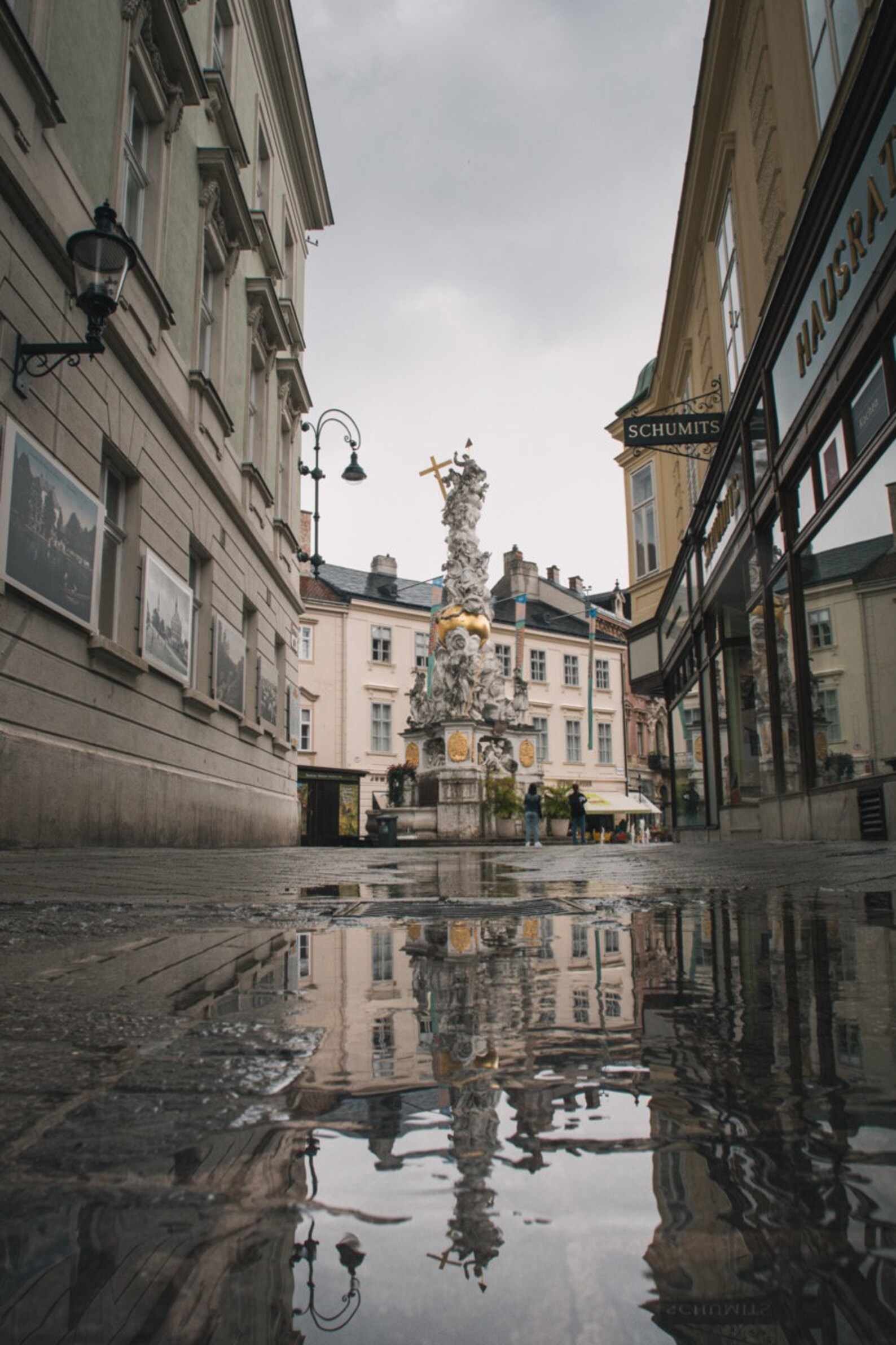 Bathing Near Vienna After a Rain Trinity Column Digital - Etsy
