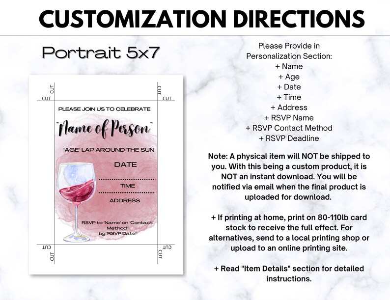 Custom Birthday Invitation Printable Made to Order Birthday Card ...