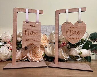 Laser Engraved Table Numbers - Etsy