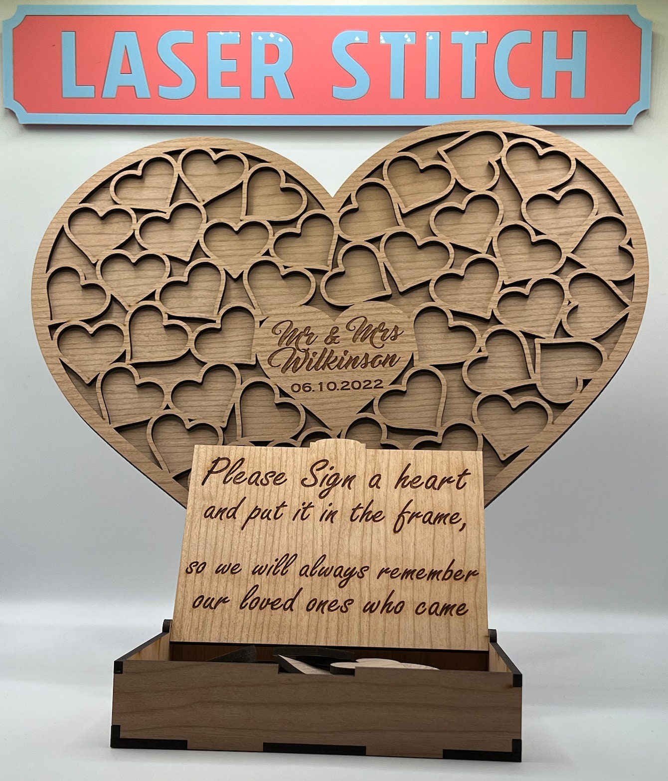 Wedding Guest Book Heart Shapes Guest Book Wedding Decor - Etsy