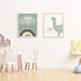 Rainbow Dinosaur Printable Wall Art Set of 2, Dino Room Decor, Kids Art ...
