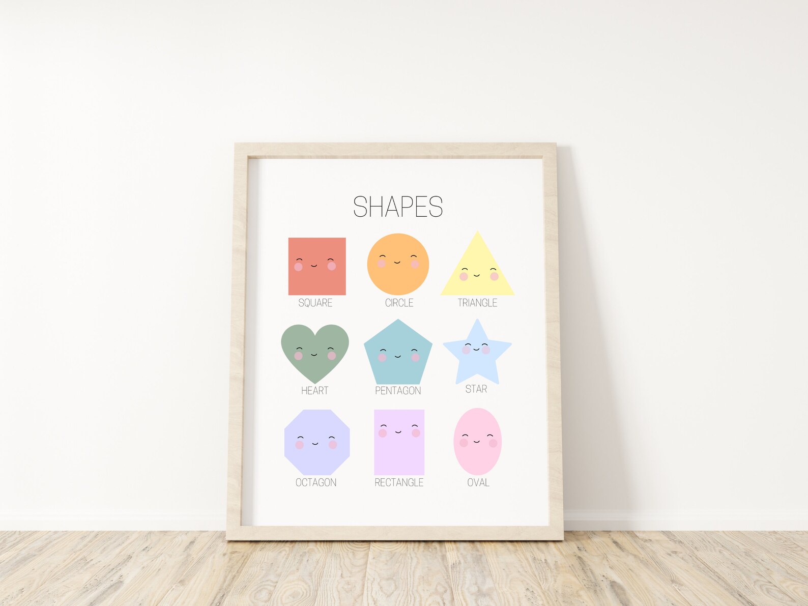Shapes Poster for Kids, Educational Print, Shape Posters Classroom ...
