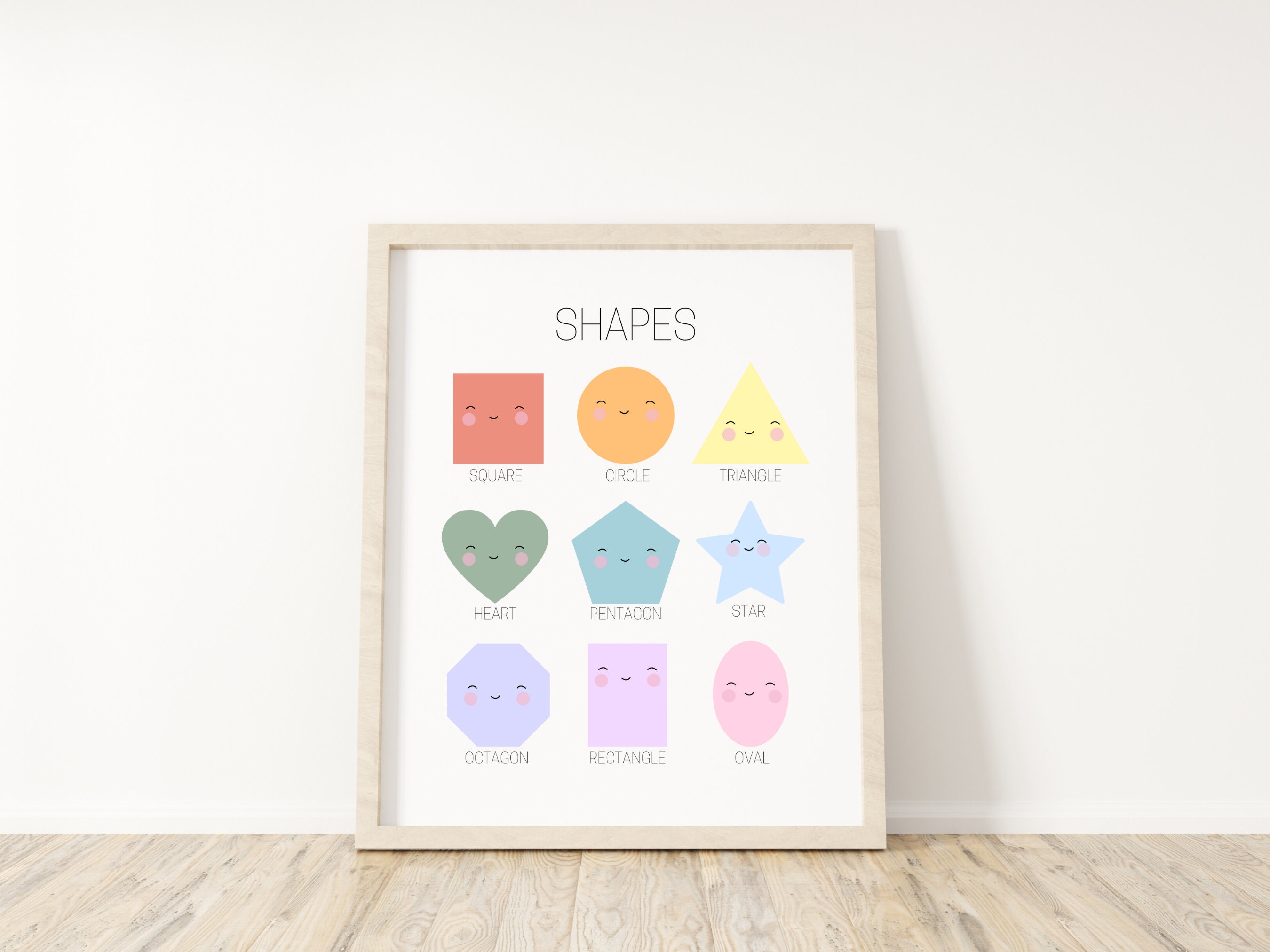 Shapes Poster for Kids Educational Print Shape Posters - Etsy