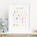 Colorful Educational Posters Set of 4, Kids Printable Wall Art, Inspo ...