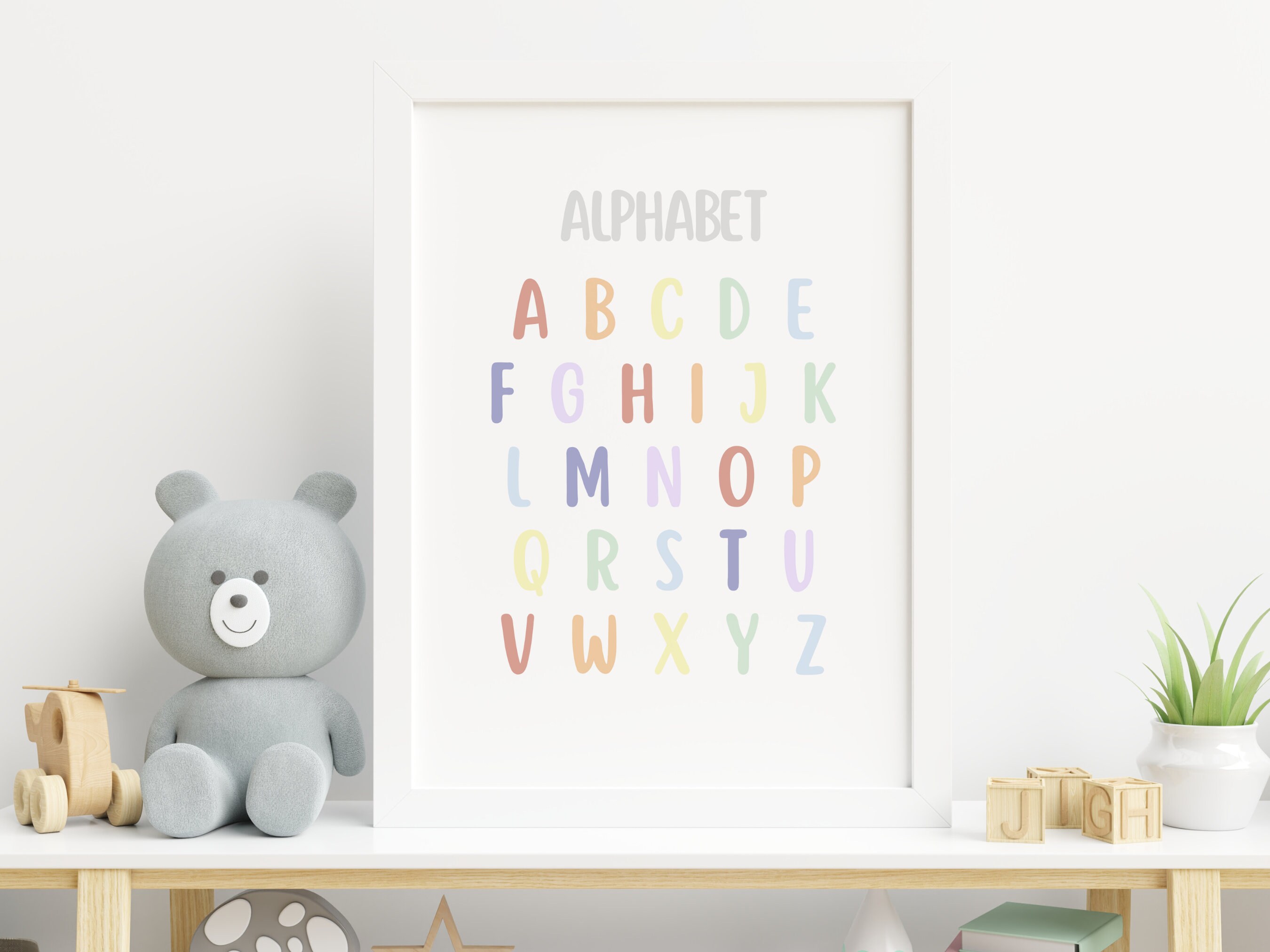 Colorful Educational Posters Set of 4, Kids Printable Wall Art, Inspo ...