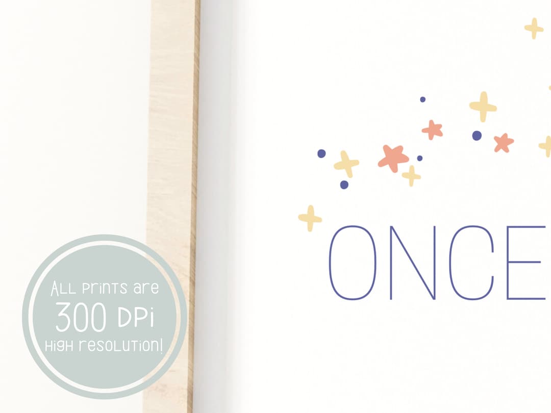 Once Upon A Time Printable Wall Art, Kids Room Decor, Digital Download ...