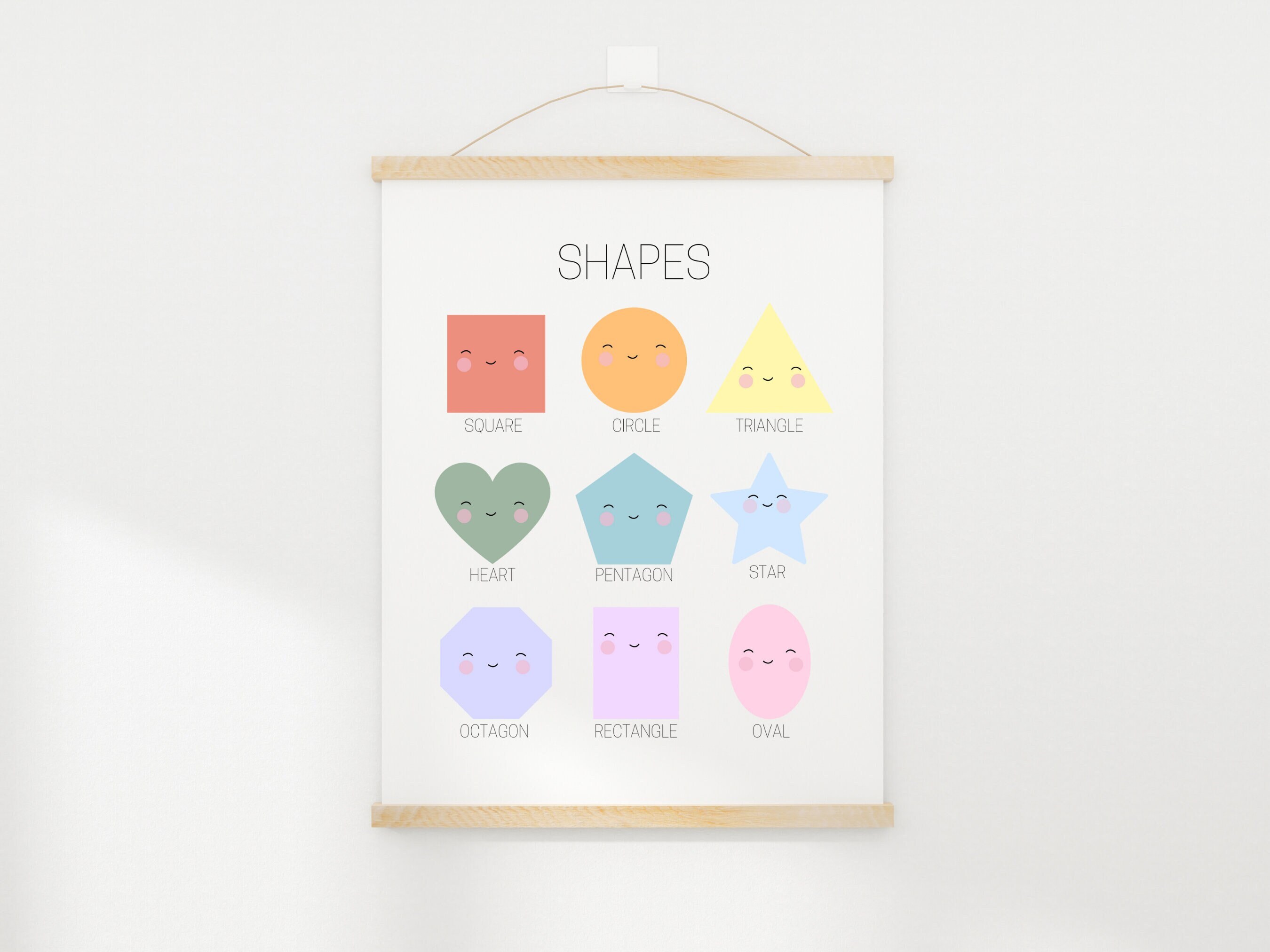 Shapes Poster for Kids, Educational Print, Shape Posters Classroom ...