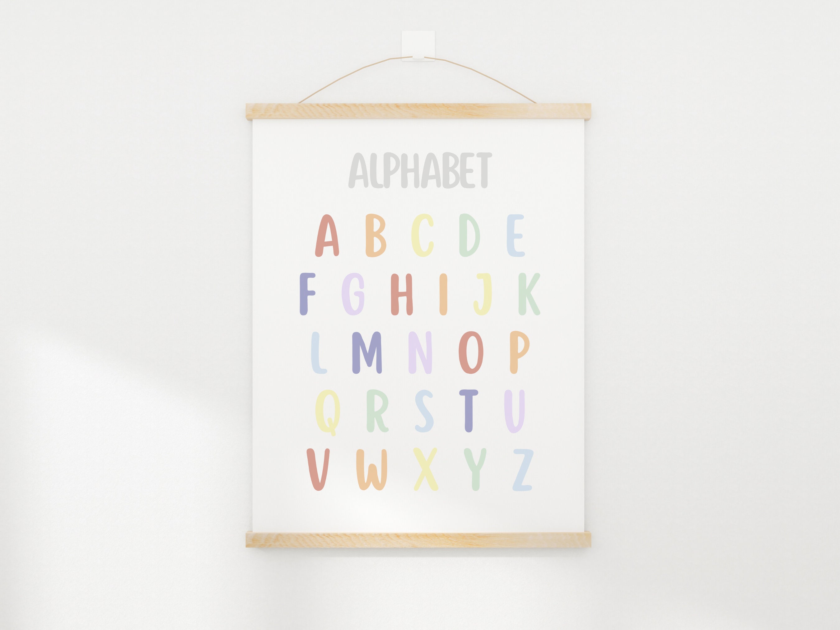 Rainbow Alphabet Printable Wall Art, Educational Print, Classroom Wall ...