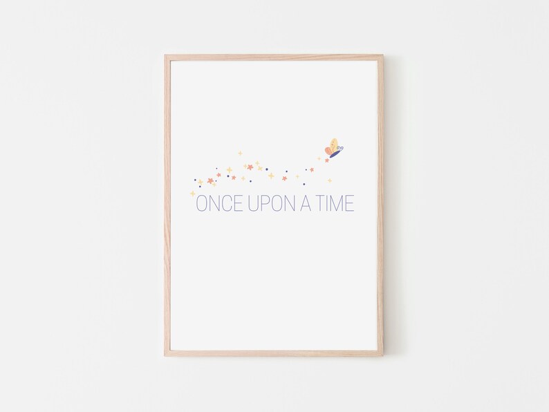 Once Upon A Time Printable Wall Art, Kids Room Decor, Digital Download ...