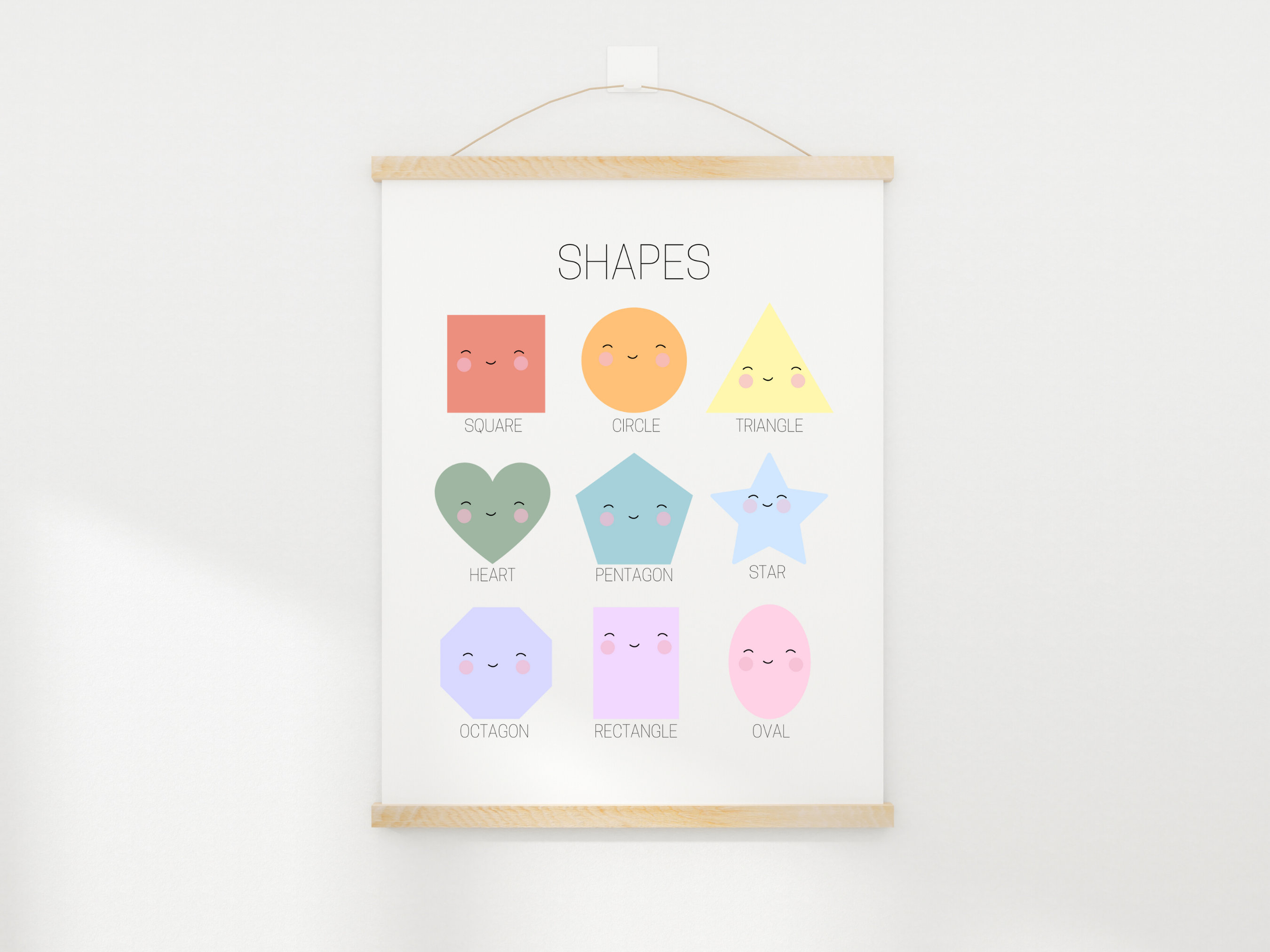 Shapes Poster for Kids Educational Print Shape Posters - Etsy