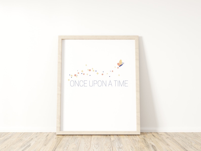 Once Upon A Time Printable Wall Art, Kids Room Decor, Digital Download ...