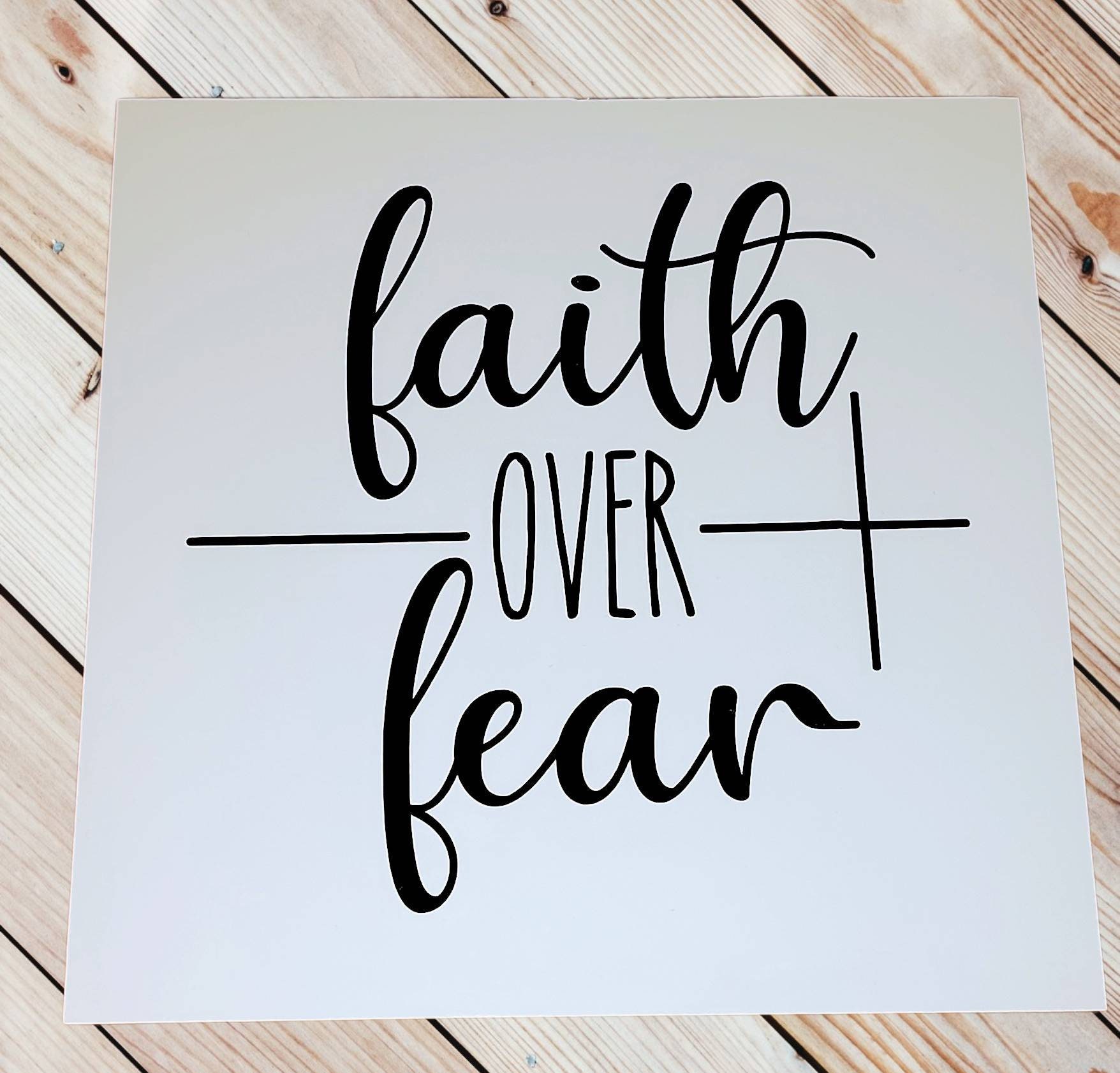 Faith Over Fear Sign - Etsy