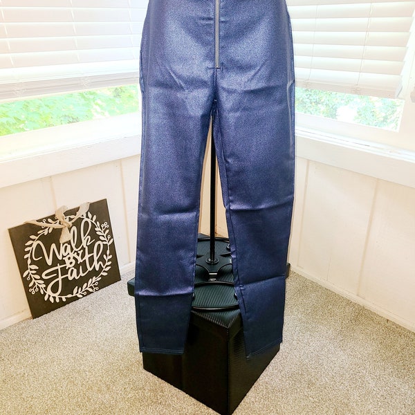 Blue Metallic Pants - Etsy