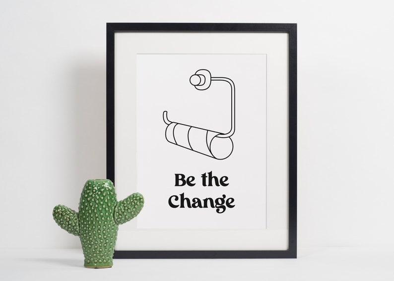 Funny Guest Toilet Poster Empty Toilet Paper Roll | Bathroom Image ...