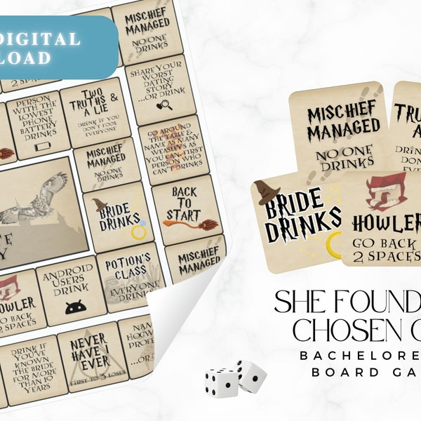 Her Last Rodeo Cowboy Themed Bachelorette Drinking Game Board Digital ...