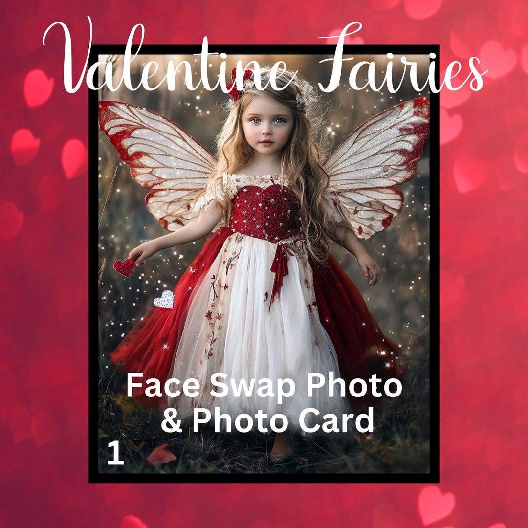 Custom Face Swap Valentines Day Fairies and Cards - Etsy