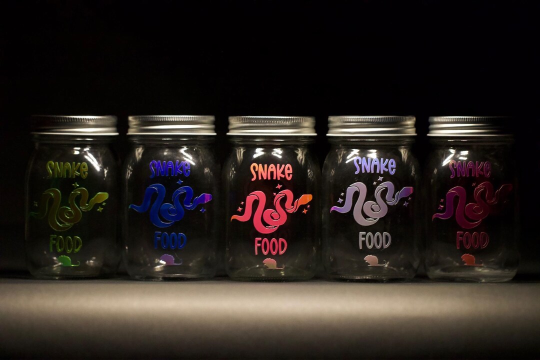 Snake Food Thawing Jar - Glass Jar for Frozen Mice - Holographic Colors ...
