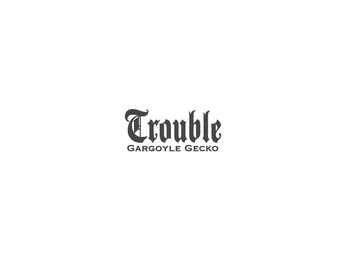 Gargoyle Gecko Custom Vinyl Name Decal - Personalized Vinyl Sticker for ...