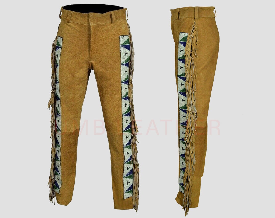Native American Beadwork Clothing Pants Indain Fabric Vintage - Etsy