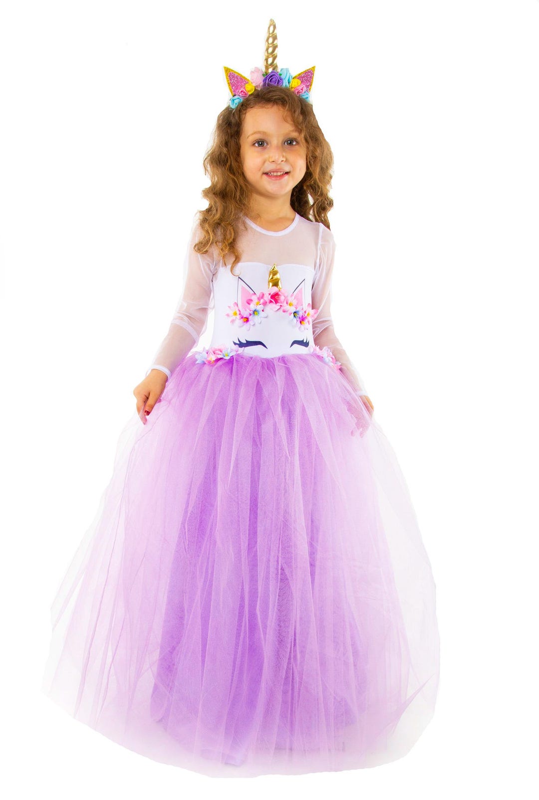 Unicorn Costume Girl Kid Rainbow Costume Girls Unicorn Dress - Etsy